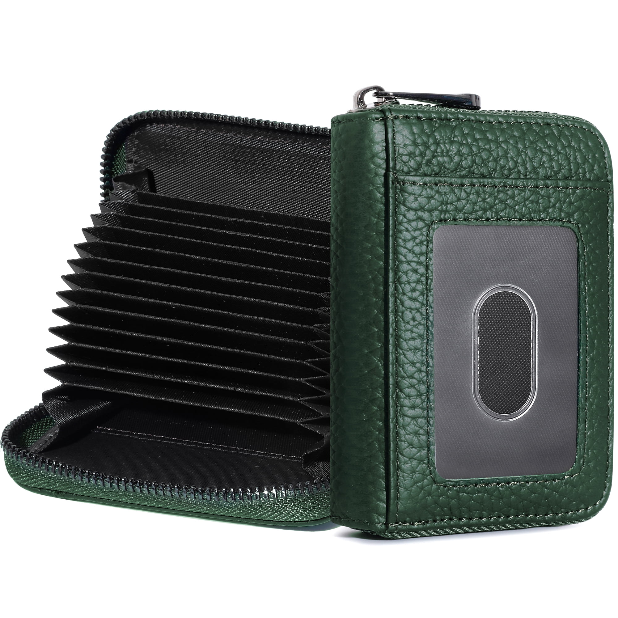 Badiya Genuine Leather RFID Blocking Credit Card Holder Small Card Case ...