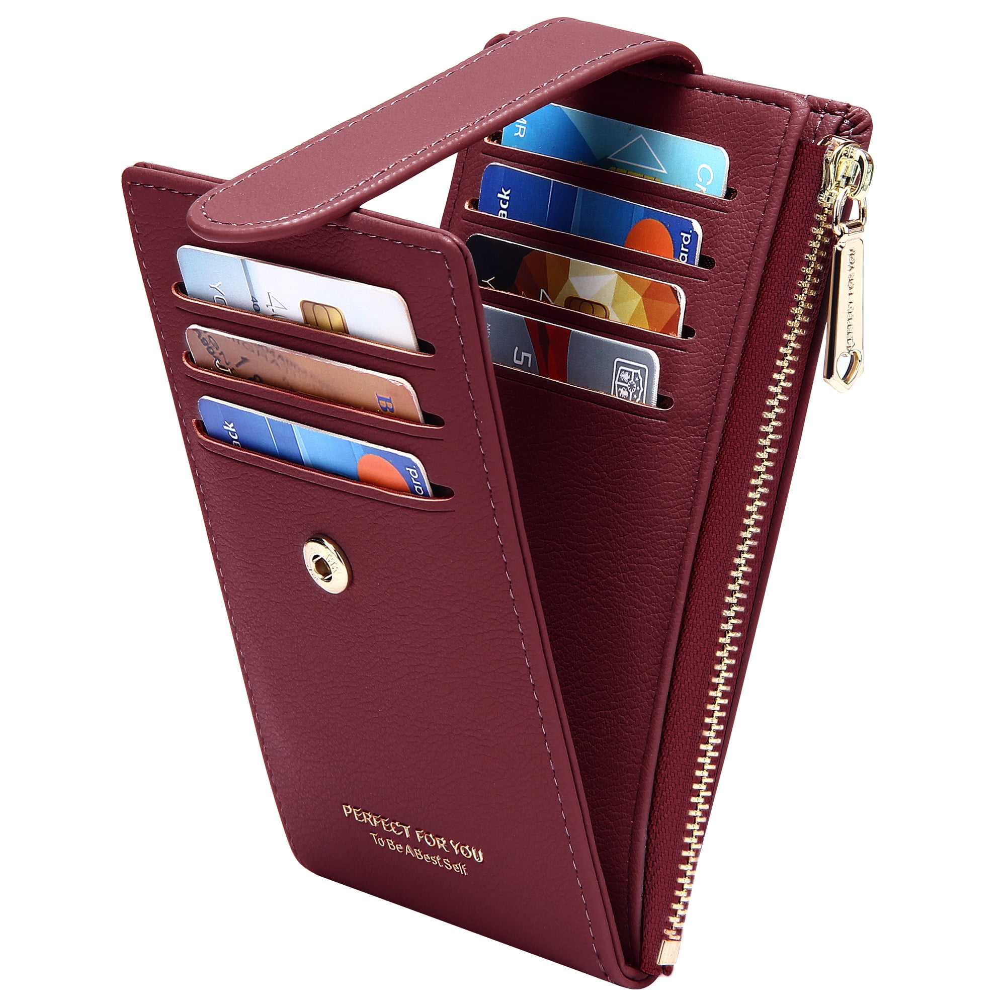 Badiya RFID Card Holder Wallet for Women Slim Wallets Bifold Women ...