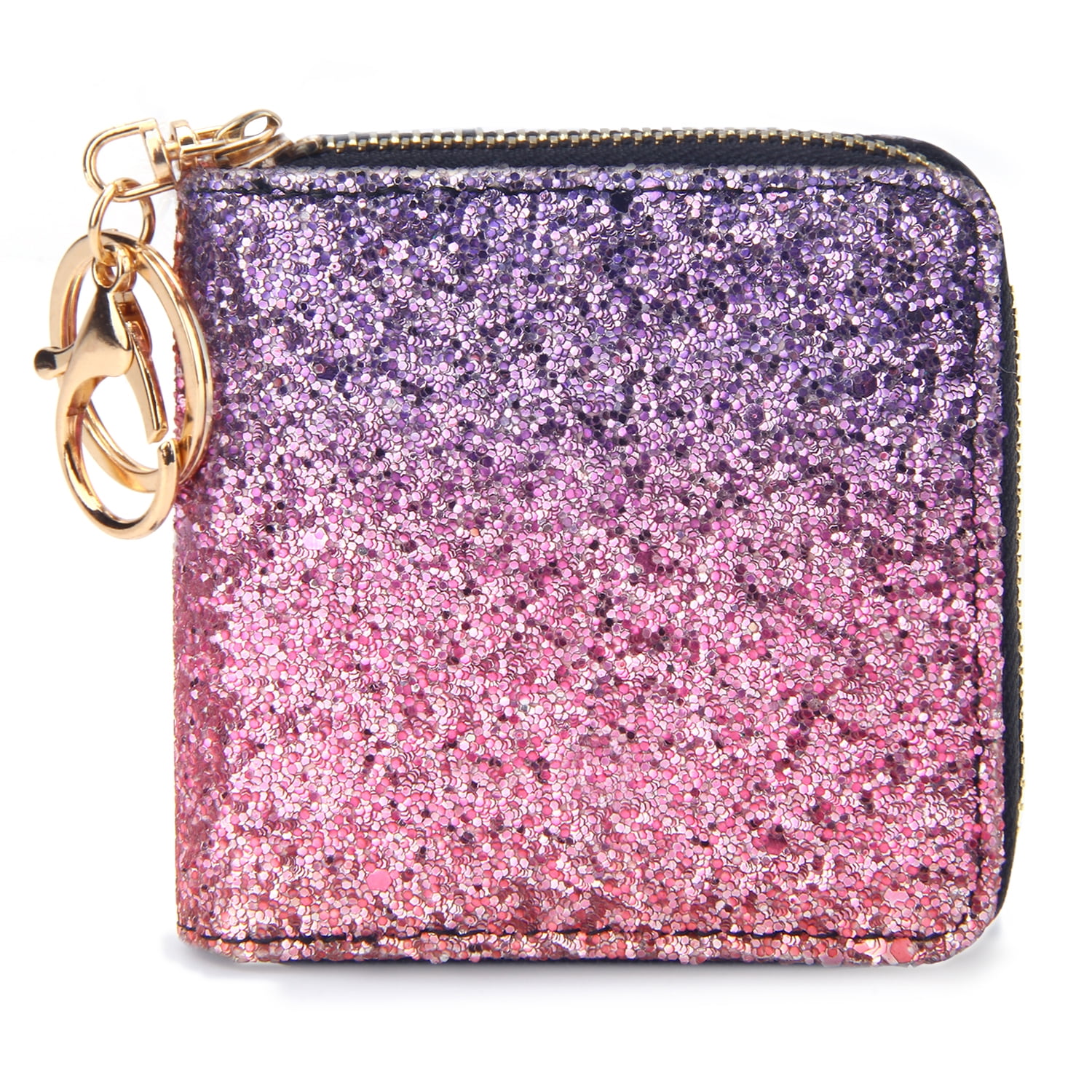 Badiya Small Glitter Wallet for Women Girls Women Mini Coin Purse ...