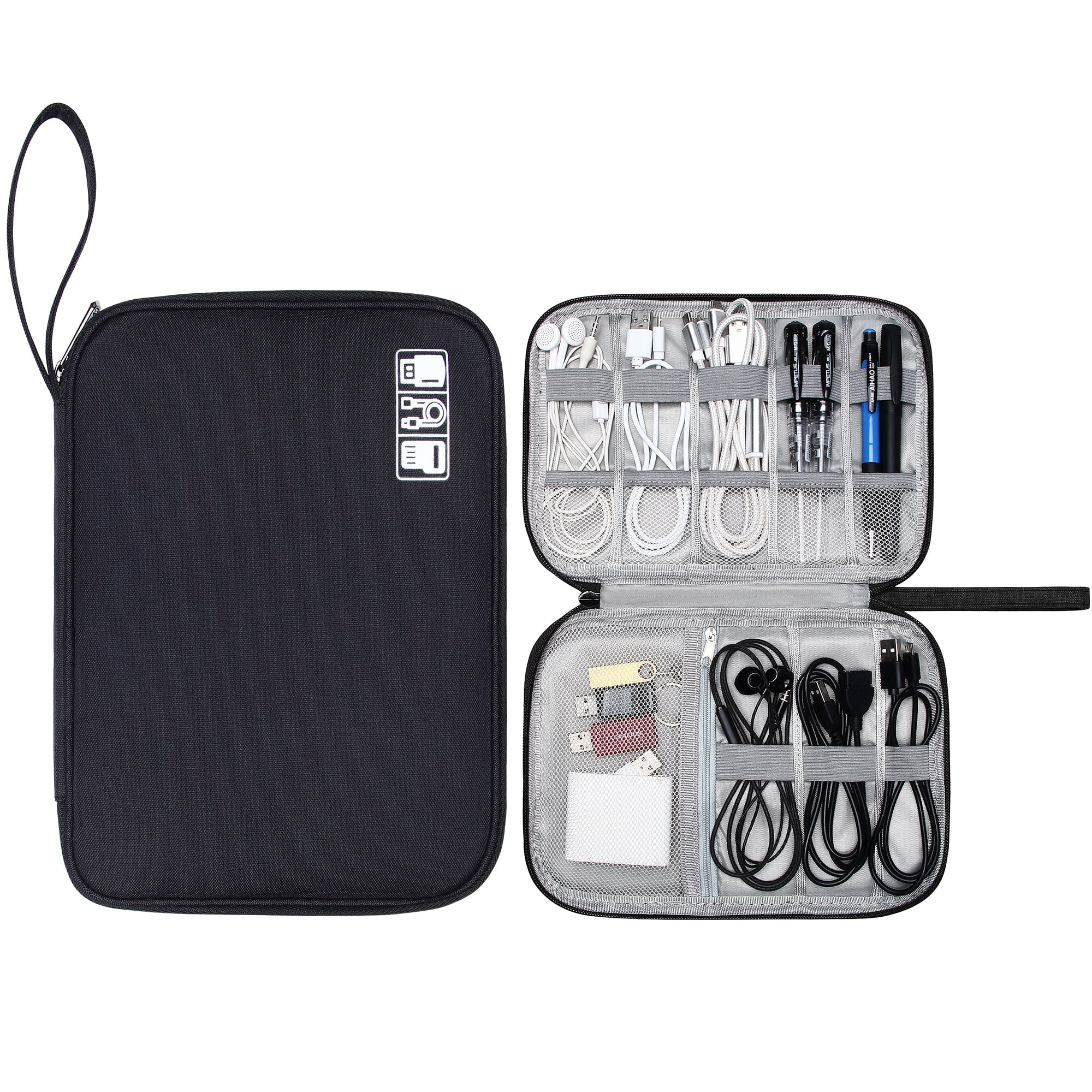 Badiya Travel Cord Organizer Case and Electronic Organizer Small Cable ...