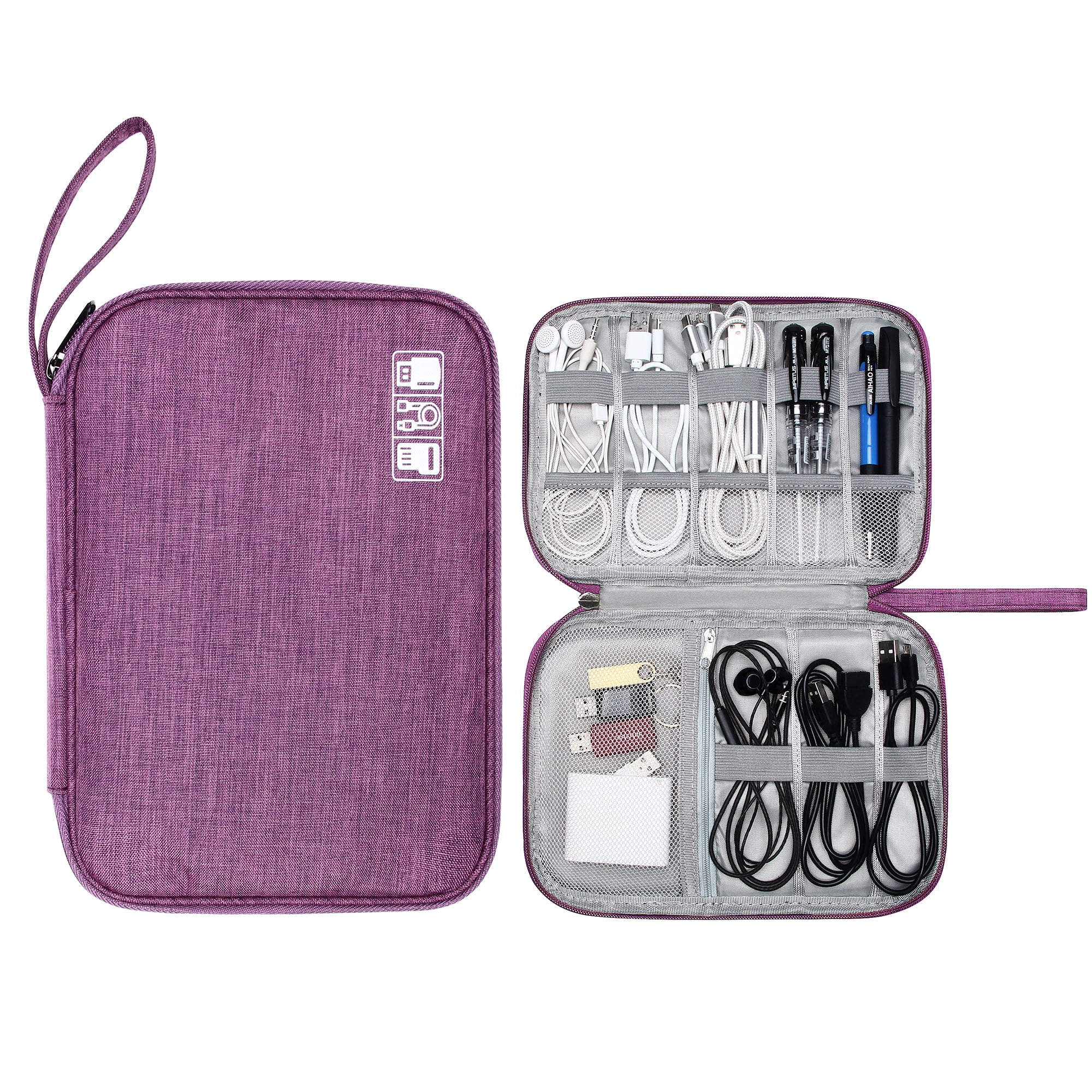 Badiya Travel Cord Organizer Case and Electronic Organizer Small Cable ...
