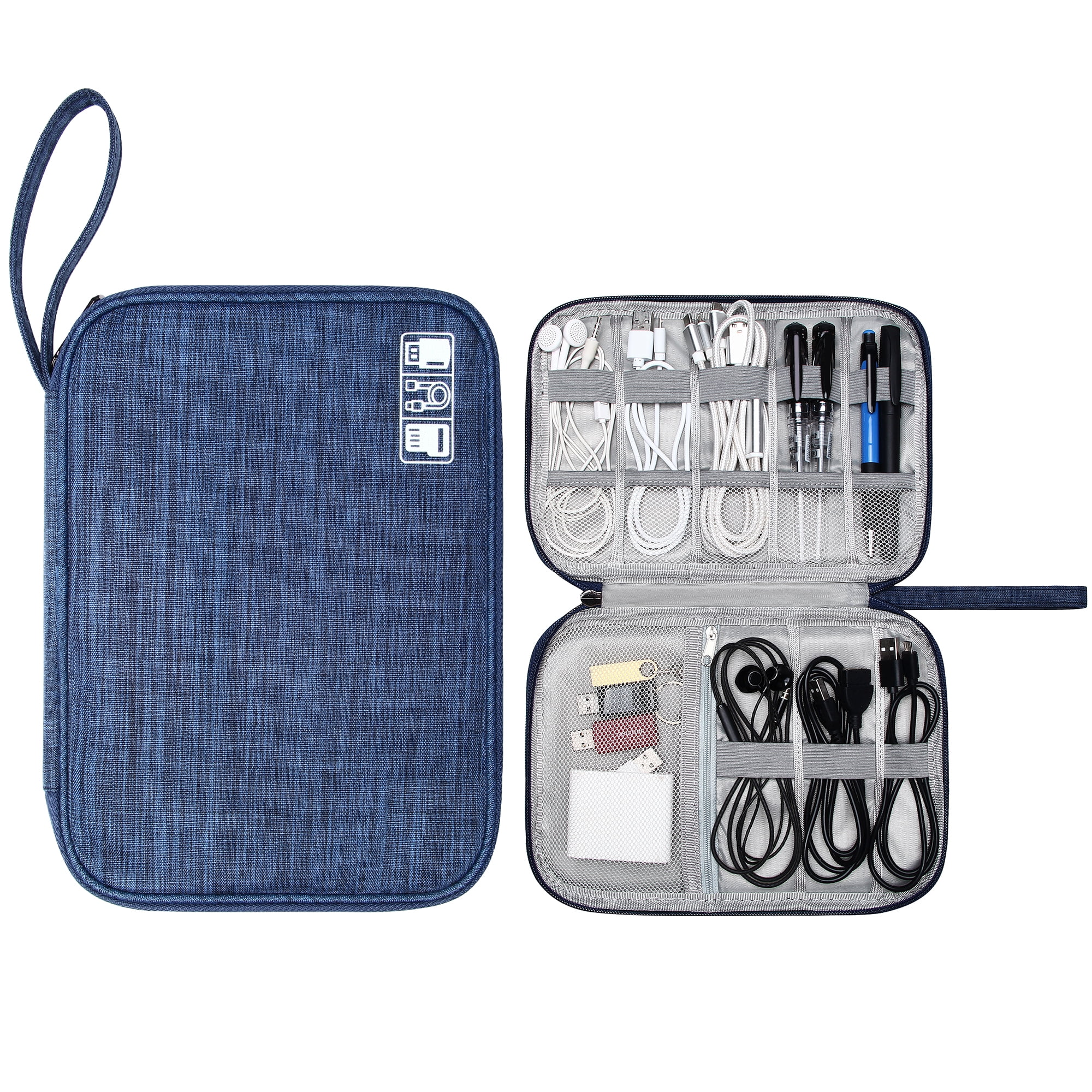 Badiya Travel Cord Organizer Case and Electronic Organizer Small Cable ...