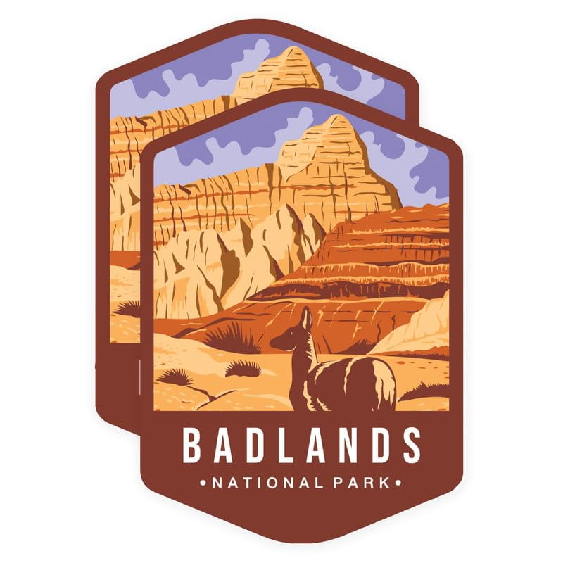 Badlands National Park Bumper Sticker - US National Park - 5 Inches On ...