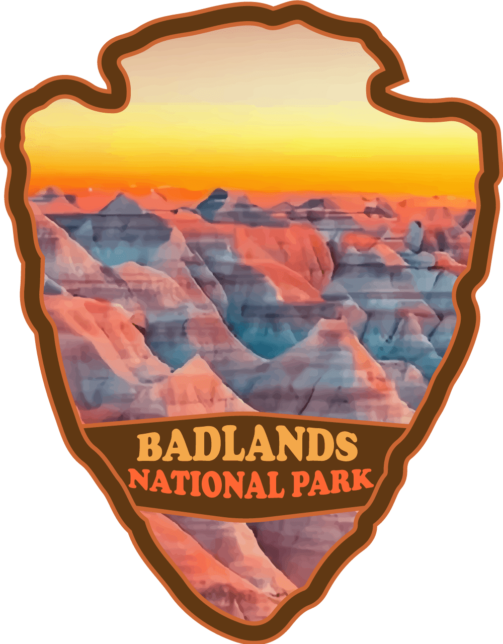 Badlands National Park Decal Sticker 6 inches - US National Parks ...