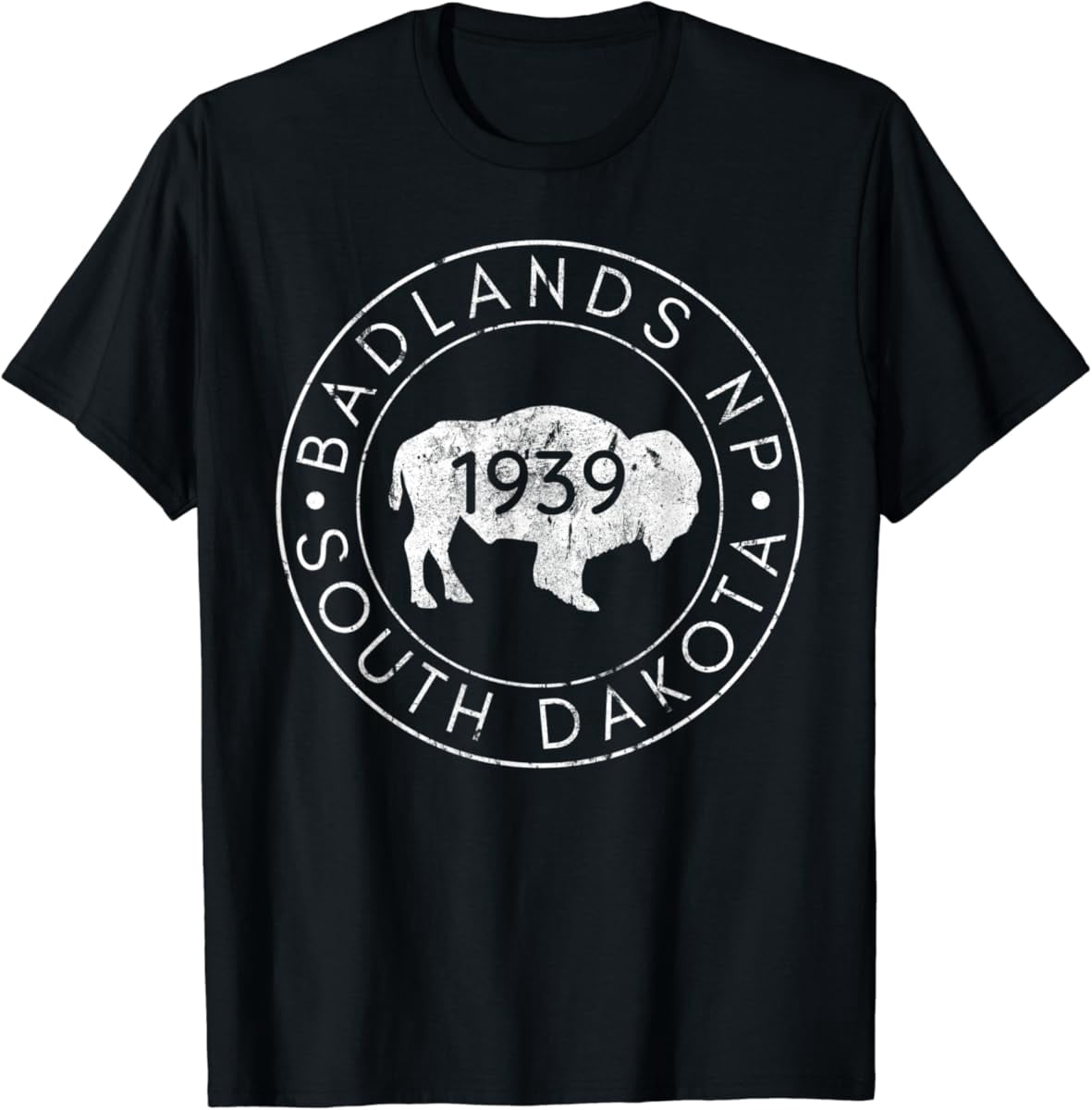 Badlands National Park South Dakota Buffalo Hiking Vintage Men & Women ...