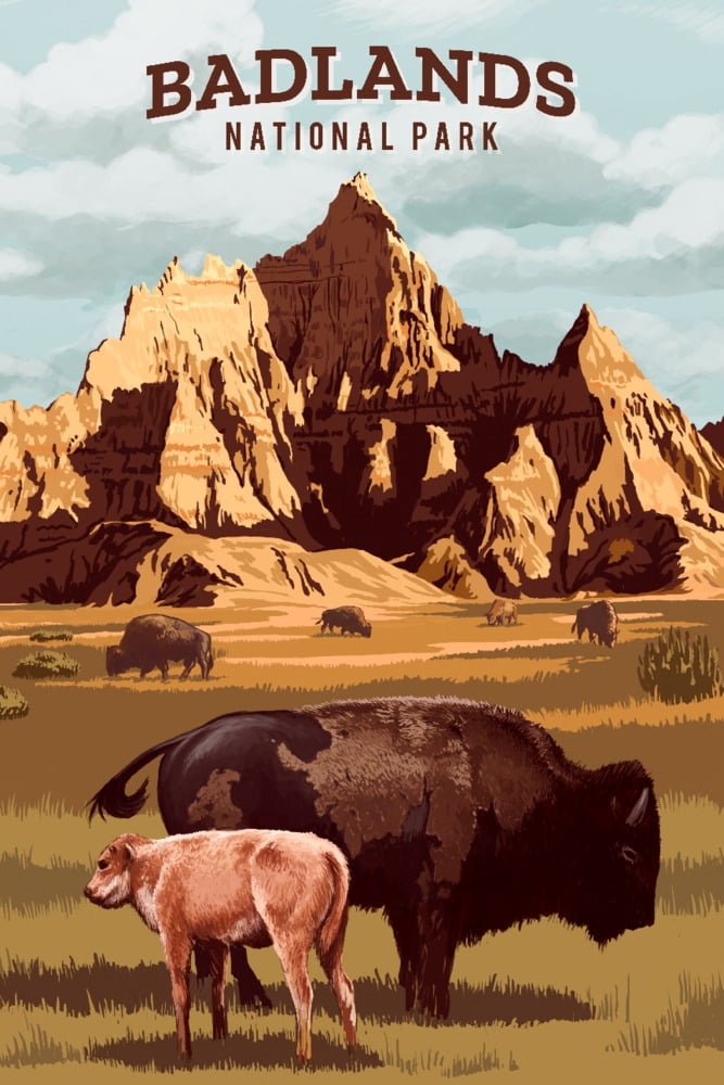 Badlands National Park, South Dakota, Painterly National Park Series ...