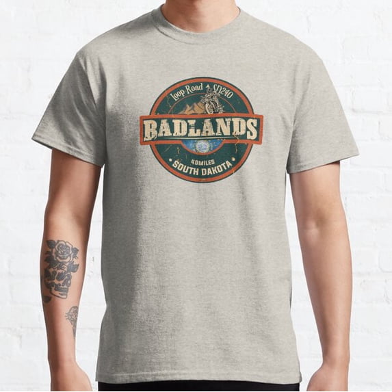 Badlands National Park South Dakota State Park Usa Sticker T-shirt 02 ...