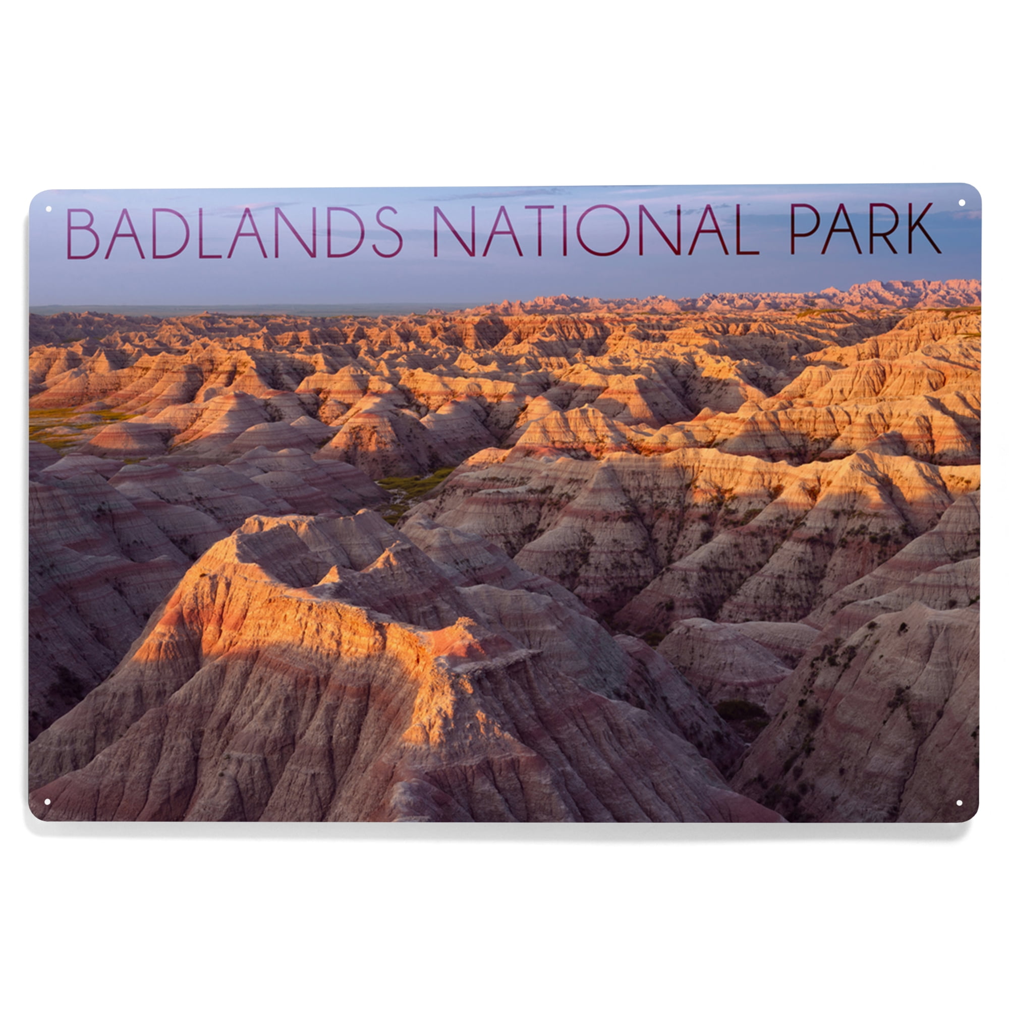 Badlands National Park, South Dakota, Sunrise over Ridge (12x18 ...