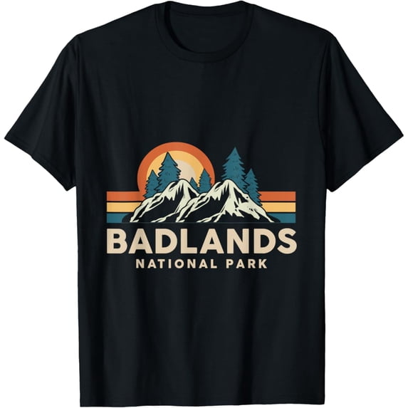 Badlands National Park Souvenir Hiking Camping Outdoors T-Shirt ...