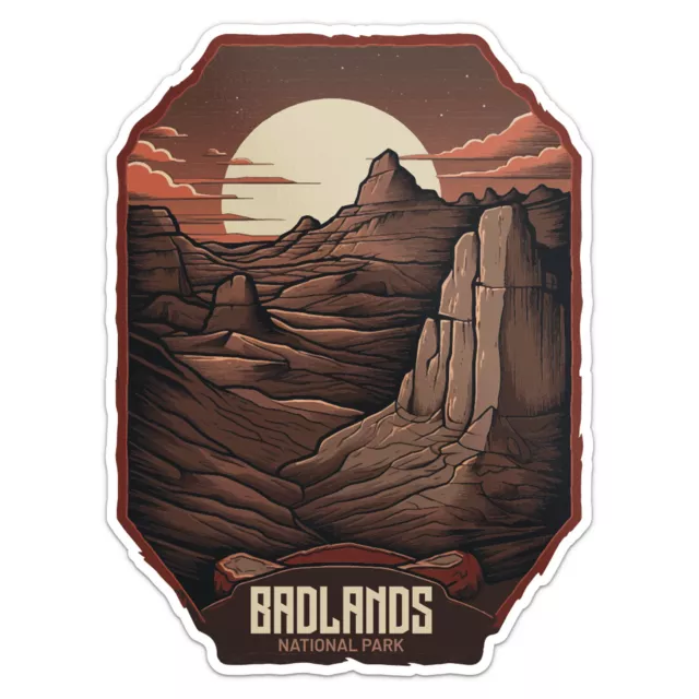 Badlands National Park Sticker Phone Decal Water Bottle Stickers Car ...