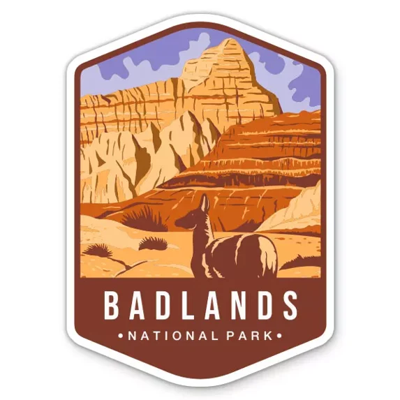 Badlands National Park Sticker Phone Decal Water Bottle Stickers Car ...