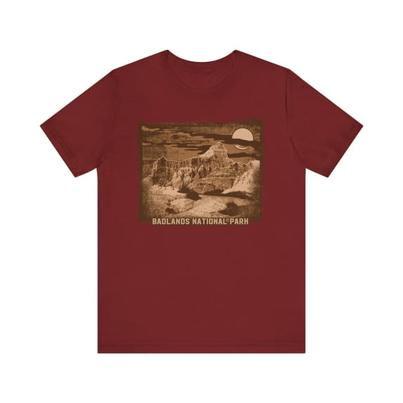 Badlands Retro Poster Graphic Design Tee, Badlands Shirt, Vintage Tees, Art Design T-Shirt ...