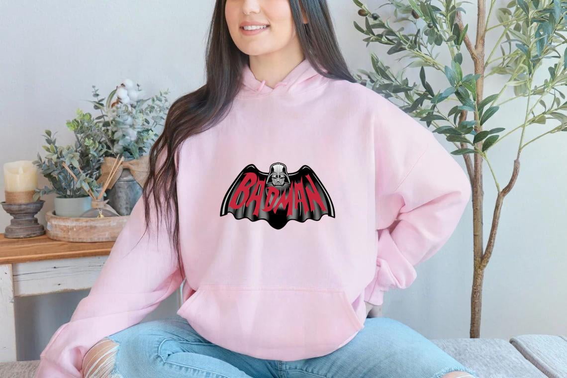 Badman Rises Hoodie Comic Parody with Retro Hero Twist, for men & women ...