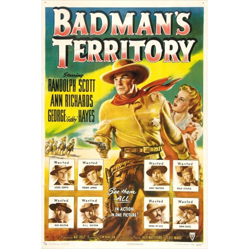 Badman'S Territory U Movie Poster Masterprint (11 x 17) - Walmart.com