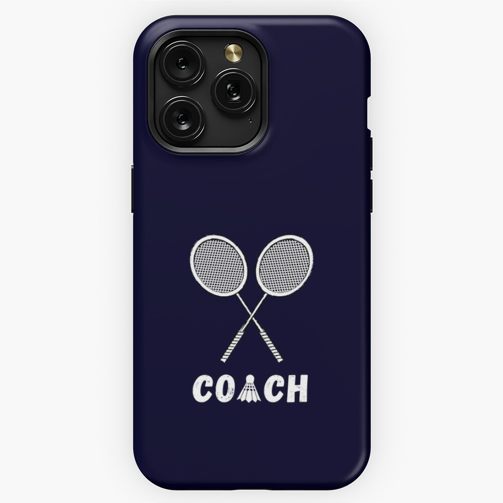 Badminton Coach Pride Retro Vintage Sports Design Case for iPhone 11 12 ...