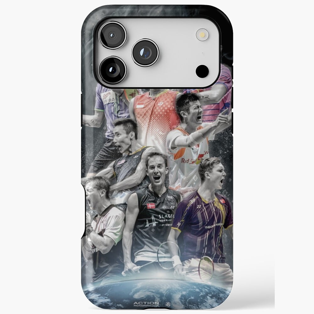 Badminton Legends Sports Inspired Illustration iPhone Case 17 16 15 14 ...