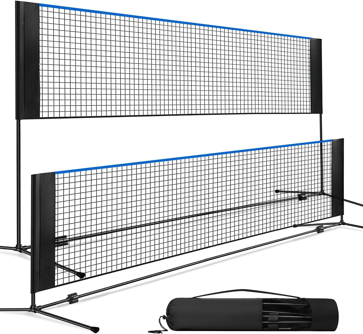 Badminton Net, Height Adjustable Kids Volleyball Net, Foldable Nylon ...