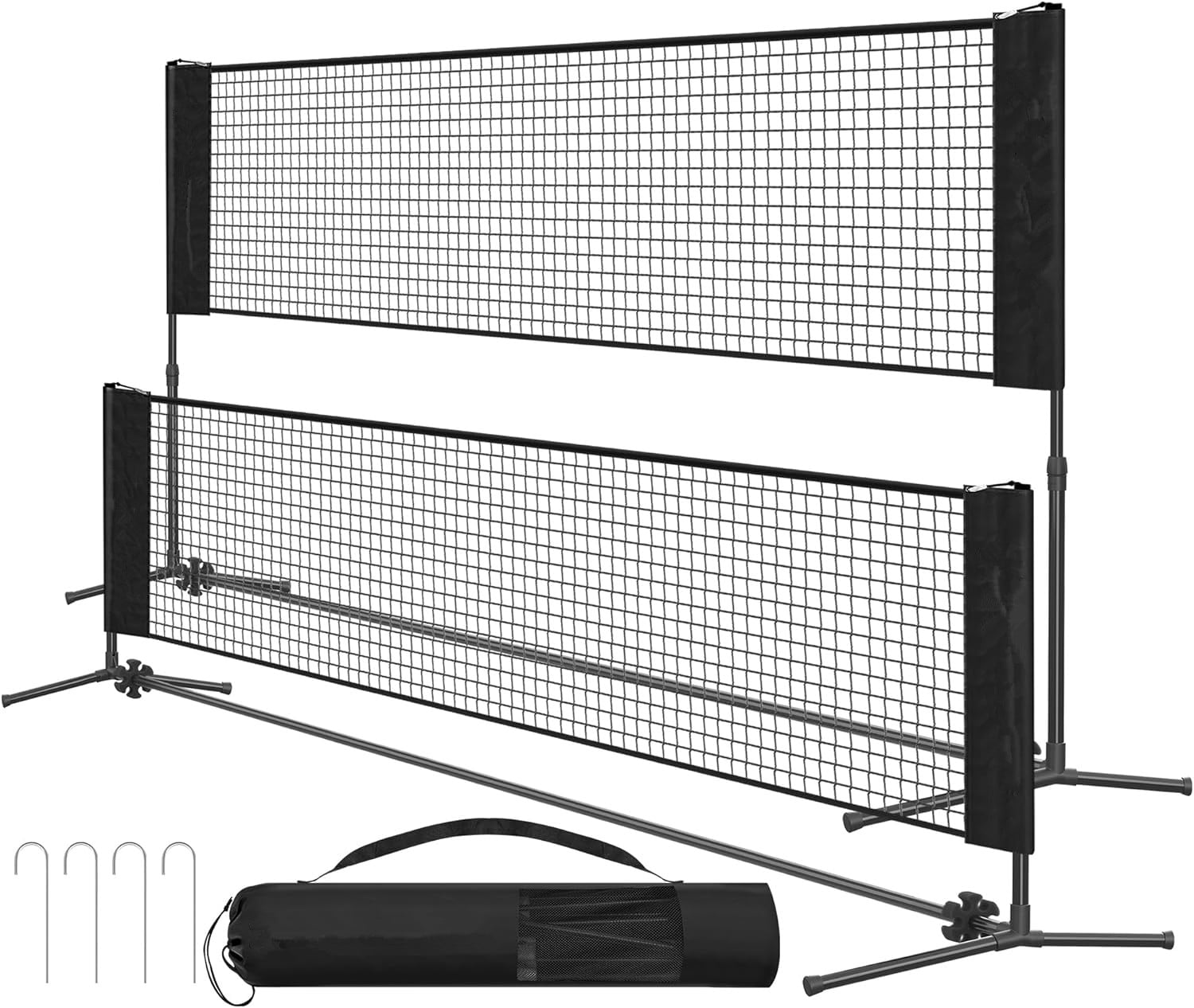 Badminton Net, Height Adjustable Volleyball Net, Pickleball Net for ...