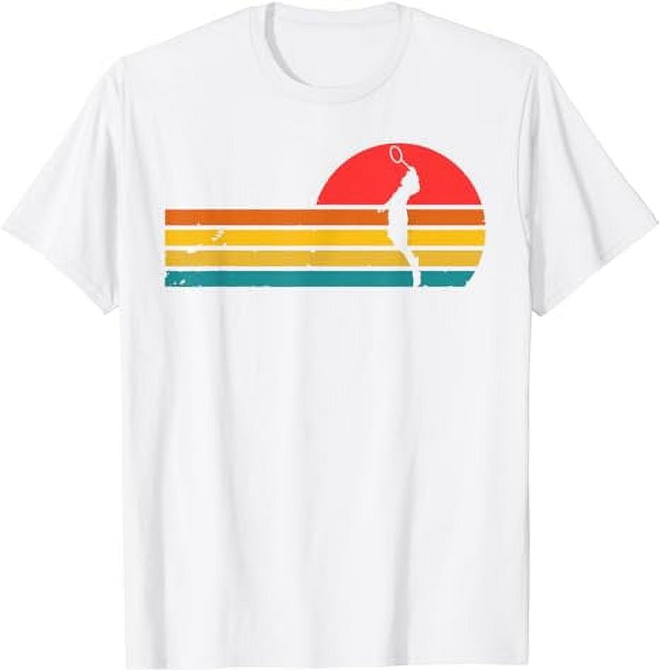 Badminton Player 80s Retro Badminton T-Shirt - Walmart.com