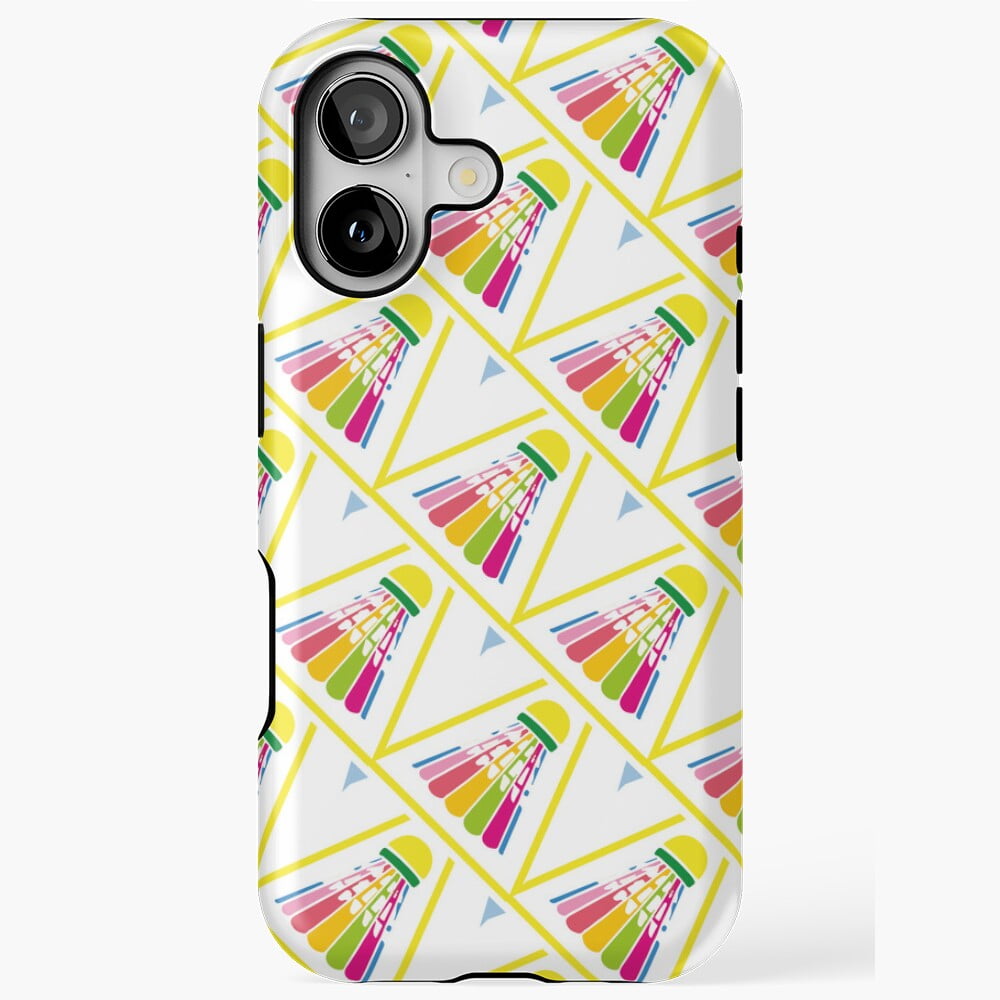 Badminton Player Shuttle Pattern Sports Graphic Design iPhone Case 17 ...