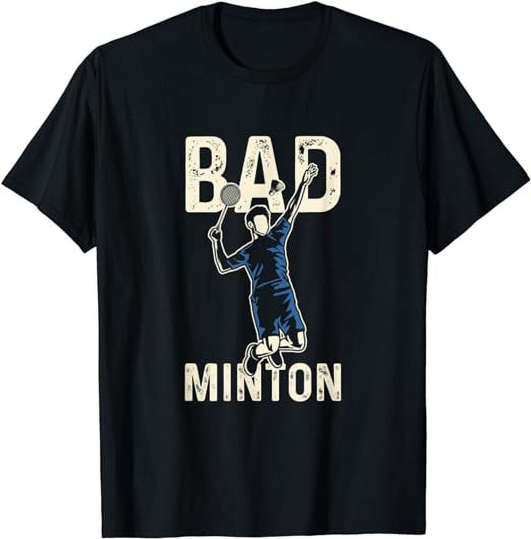 Badminton Player Shuttlecock Sports Racket Coach Team Club T-Shirt ...