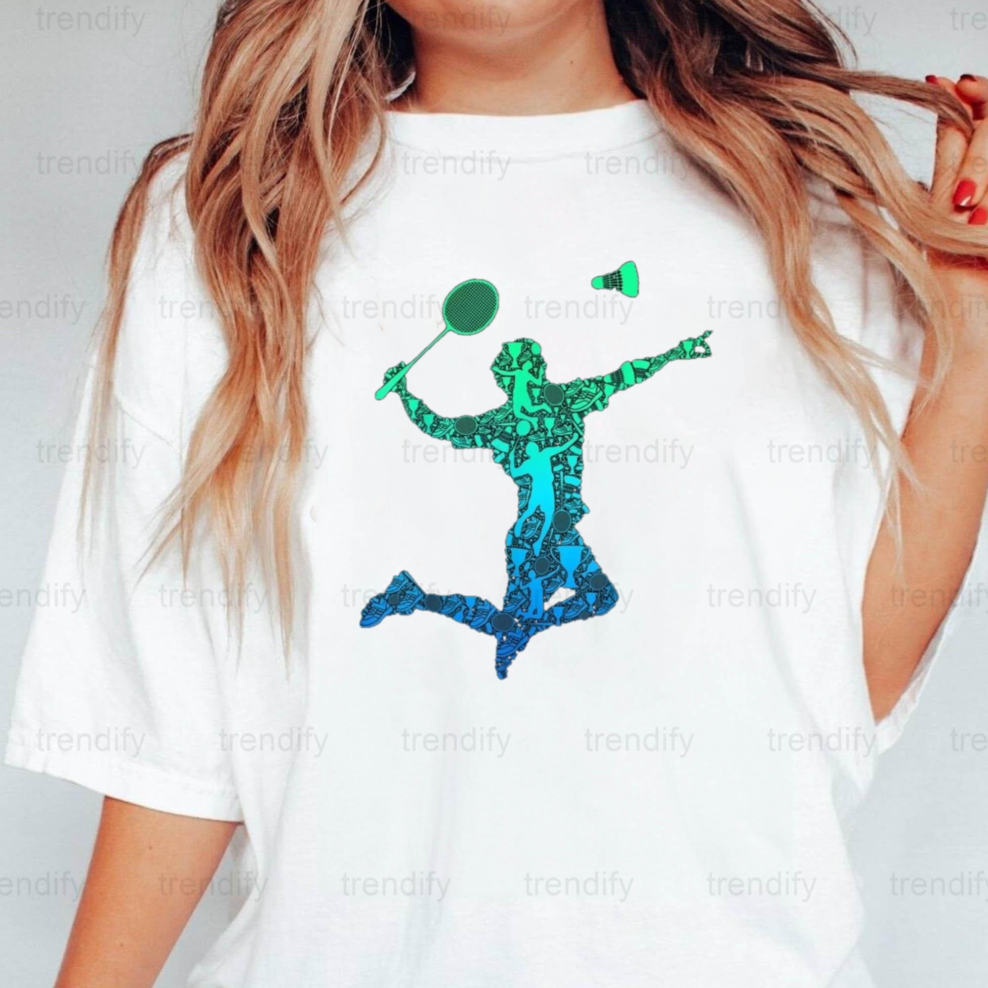 Badminton Player with Shuttlecock Graphic for Boys and Men Unisex T ...