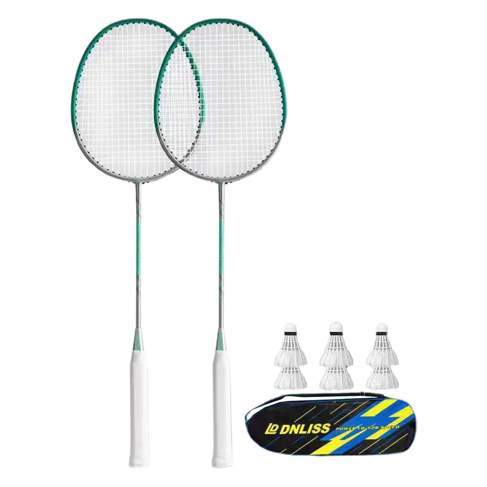 Amleso Badminton Racket Set with 6 Shuttlecocks, Durable Iron Alloy ...