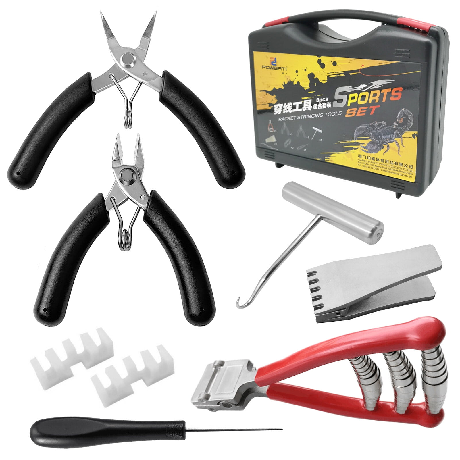 Badminton Racket Stringing Combo Tools with Starting Clamp Stringing ...