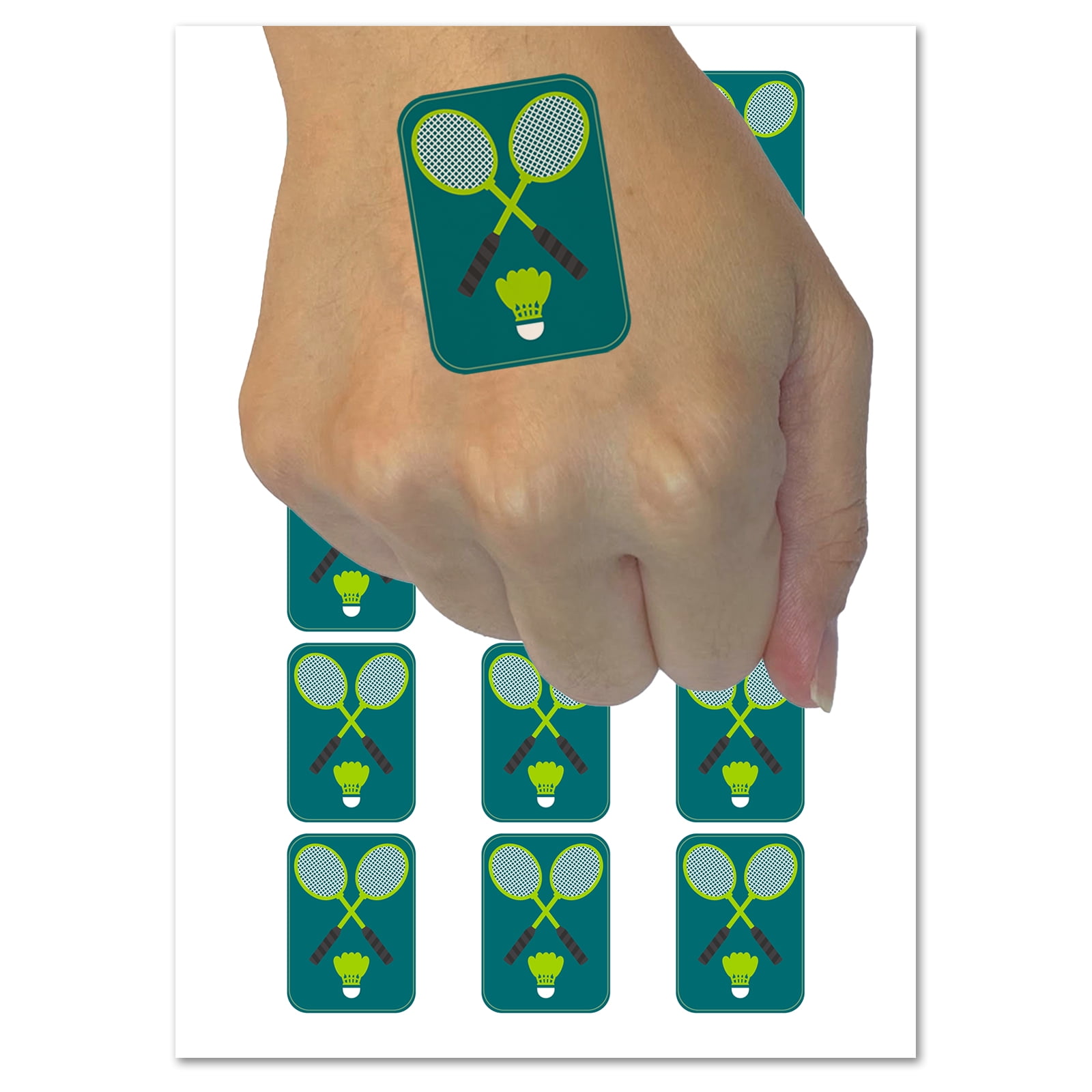 Badminton Rackets and Shuttlecock Birdy Water Resistant Temporary ...