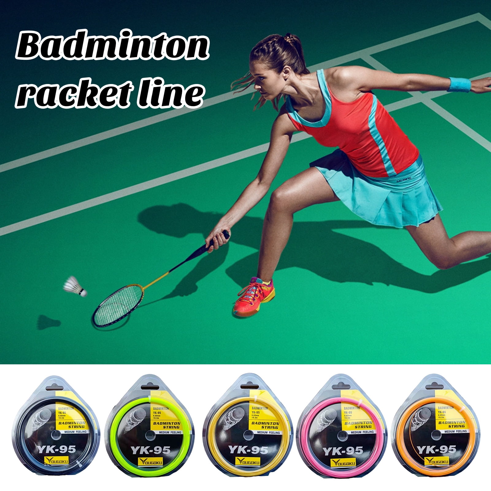 Badminton Racquet String Replacement Wear Resistant High Elastic Long ...