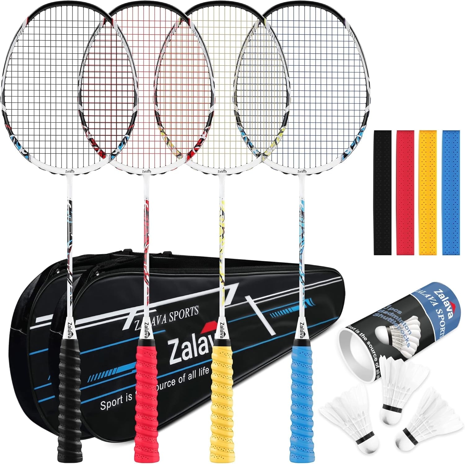 Badminton Racquets Set Professional Badminton Rackets Lightweight,4 ...
