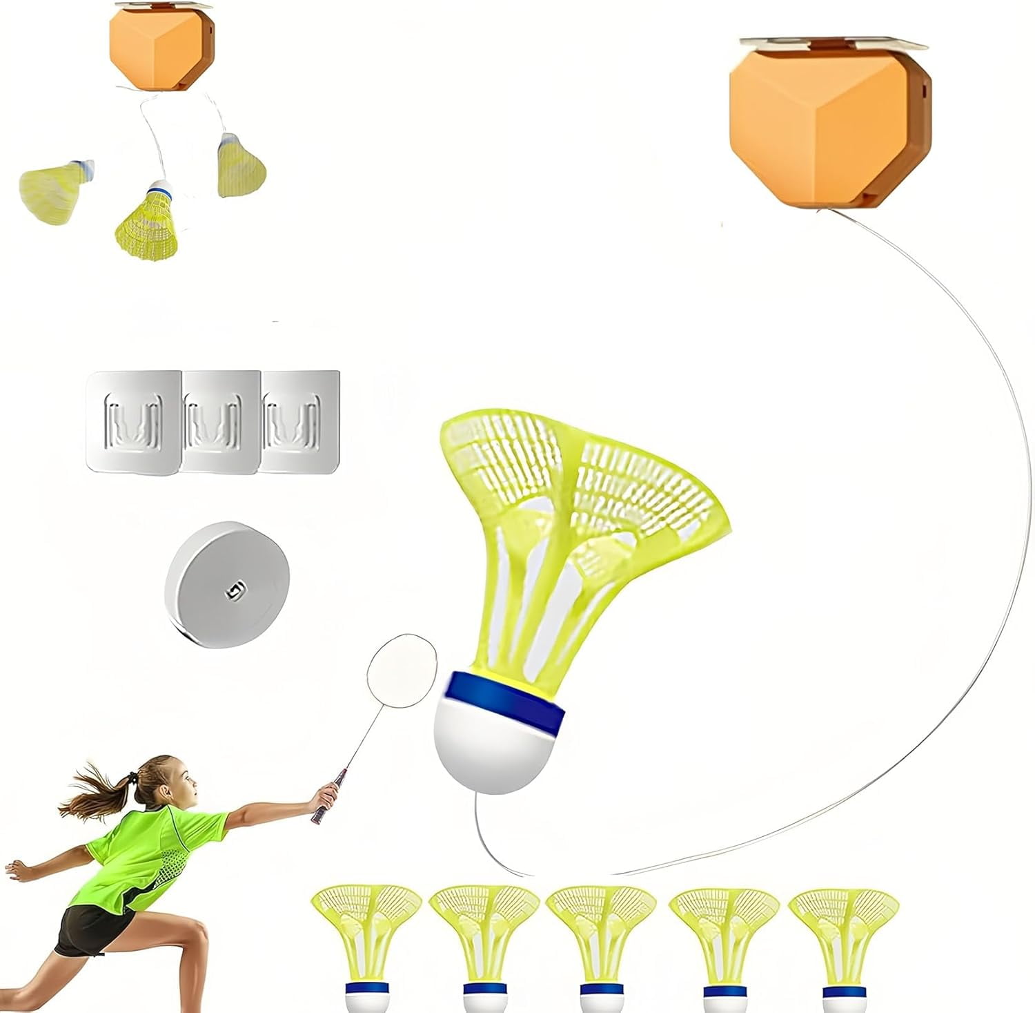 Badminton Rebound Trainer, Badminton Training Tool, Badminton Self ...