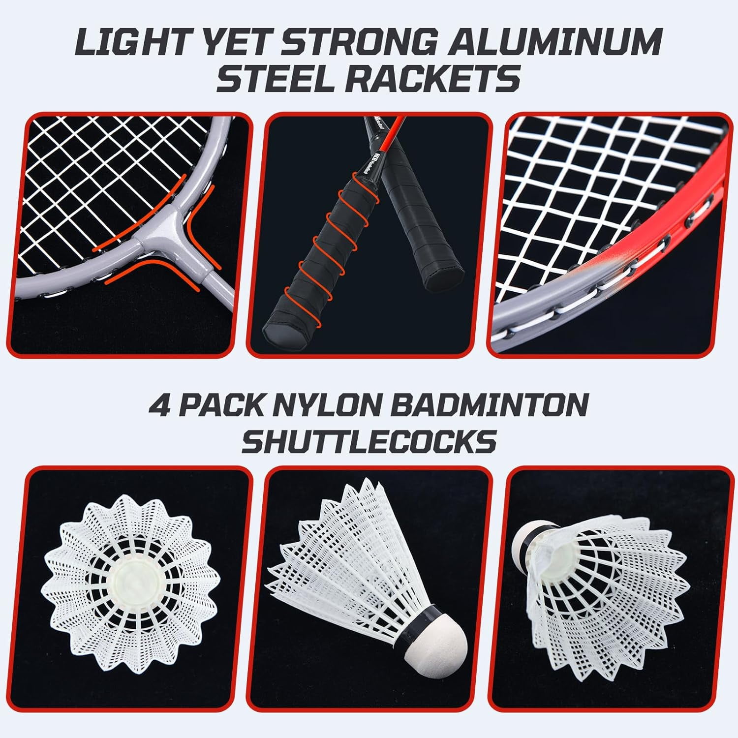 Badminton Set for Backyard, Portable 20 Feet Badminton Net with Poles ...