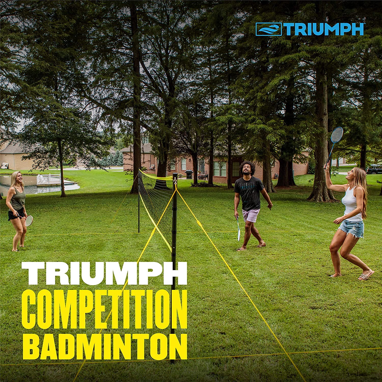 Triumph Badminton Set with Steel Construction - Family Outdoor Sports ...