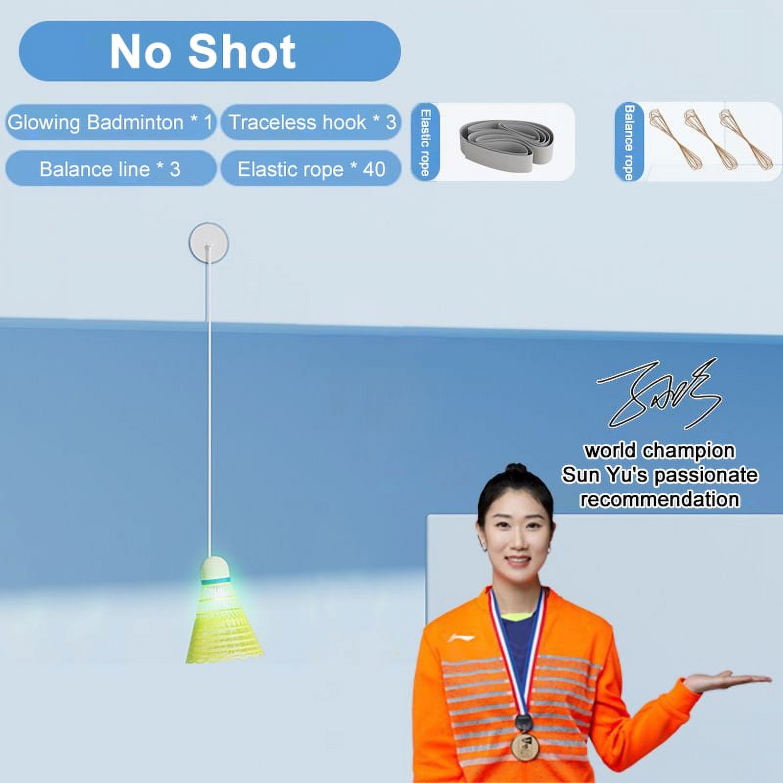 Badminton Single Trainer Power Practice Automatic Rebound Badminton ...