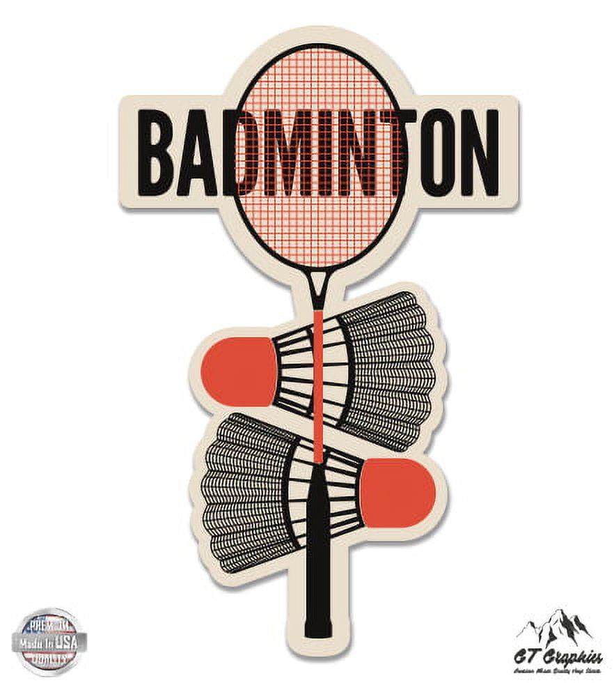 Badminton Sport - 12" Vinyl Sticker Waterproof Decal - Walmart.com