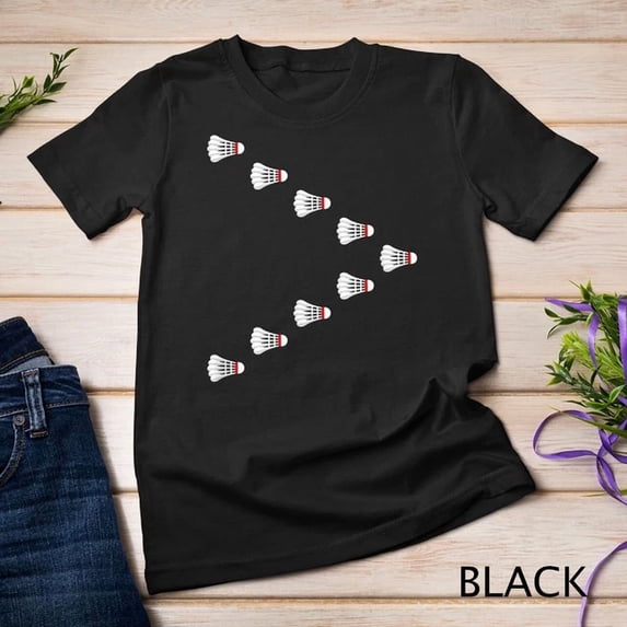 Badminton T-Shirt Shuttlecocks Flying In V Formation Unisex T-Shirt ...