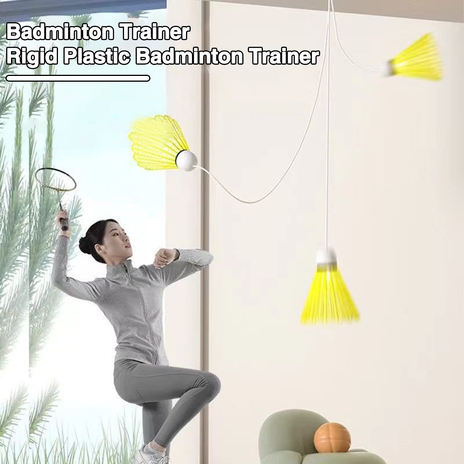 Badminton Trainer Durable Resilient Easy Installation Anti-break Self ...