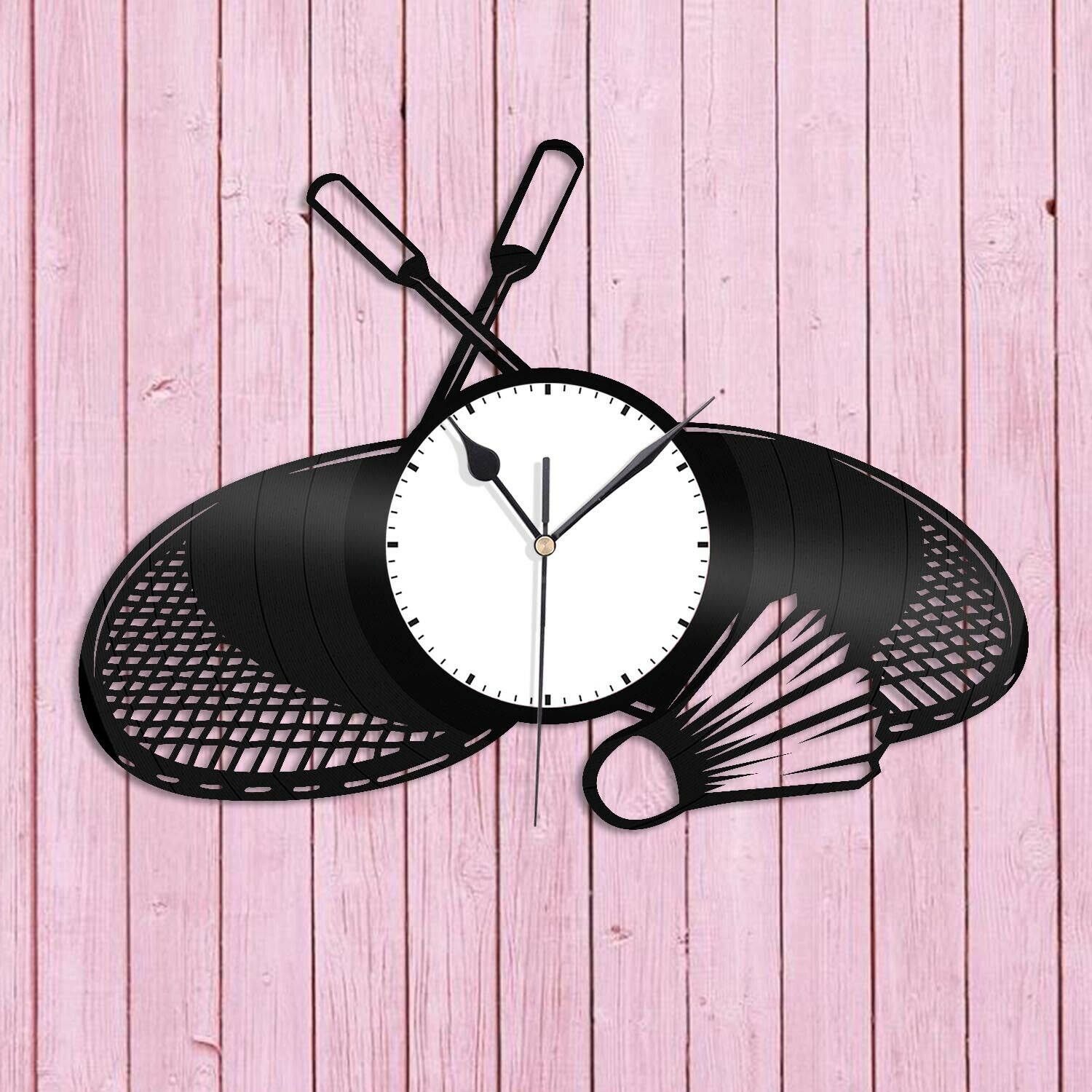 Badminton Vinyl Wall Clock Sports Lovers Unique Gift Home Room Office ...
