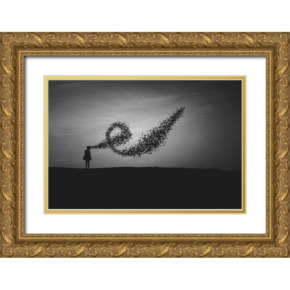 Badrnia, Radin 24x17 Gold Ornate Wood Framed with Double Matting Museum ...