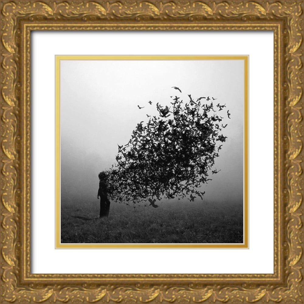 Badrnia, Radin 26x26 Gold Ornate Wood Framed with Double Matting Museum ...