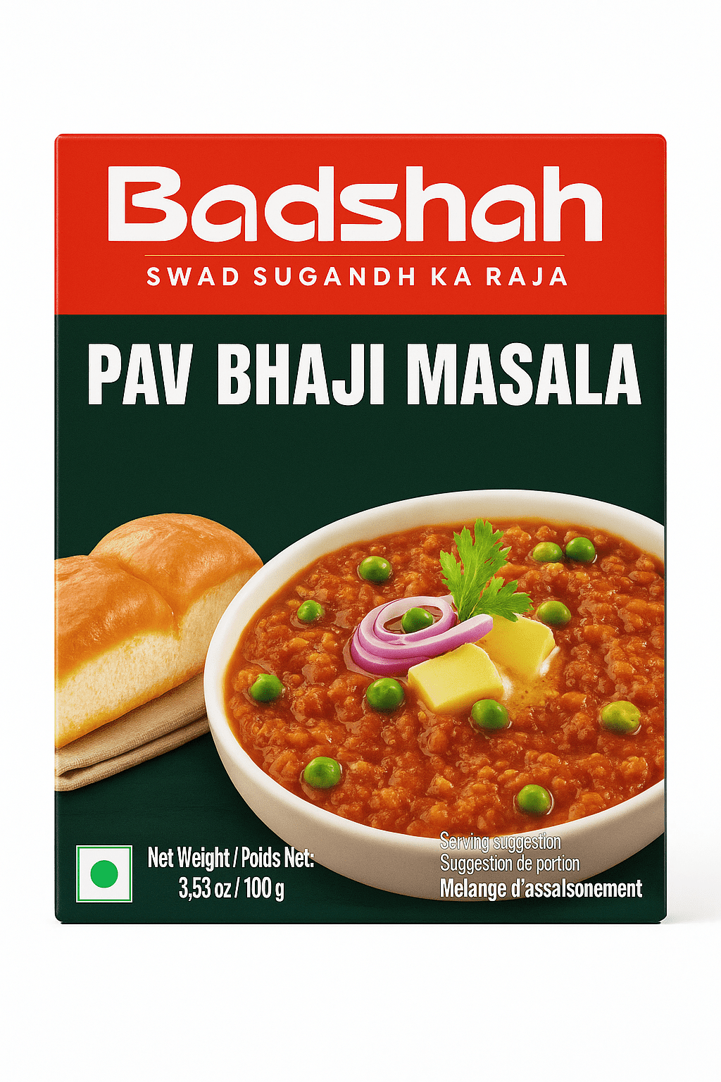 Badshah Indian Pav Bhaji Masala 100G - Fresh Ingredients for Authentic ...