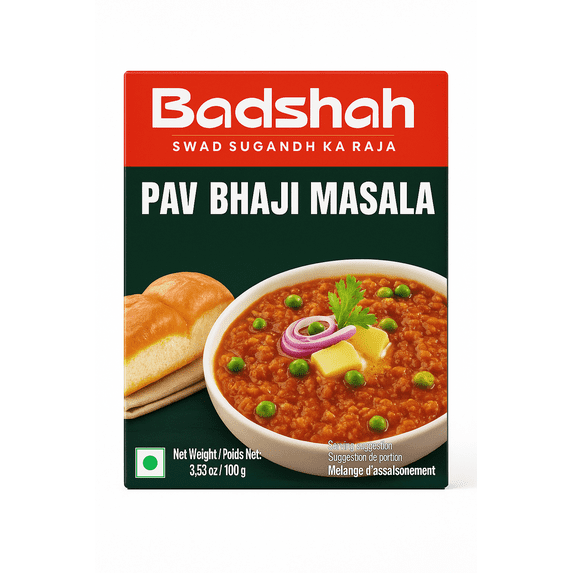 Badshah Indian Pav Bhaji Masala 100G - Fresh Ingredients for Authentic ...