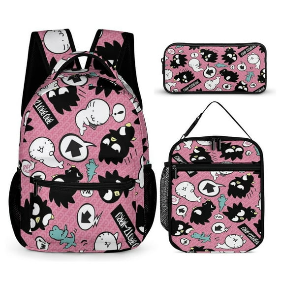 Badtz Maru 3 Pcs Backpack Set With Lunch Bag And Pencil Case Casual ...