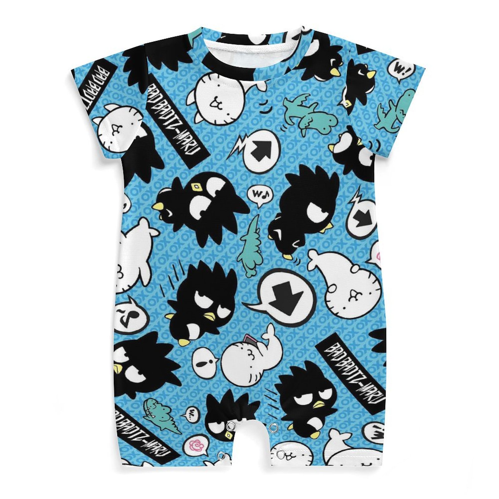 Badtz Maru Baby Boy Girl Romper Short Sleeve Cotton Bodysuit Outfits ...