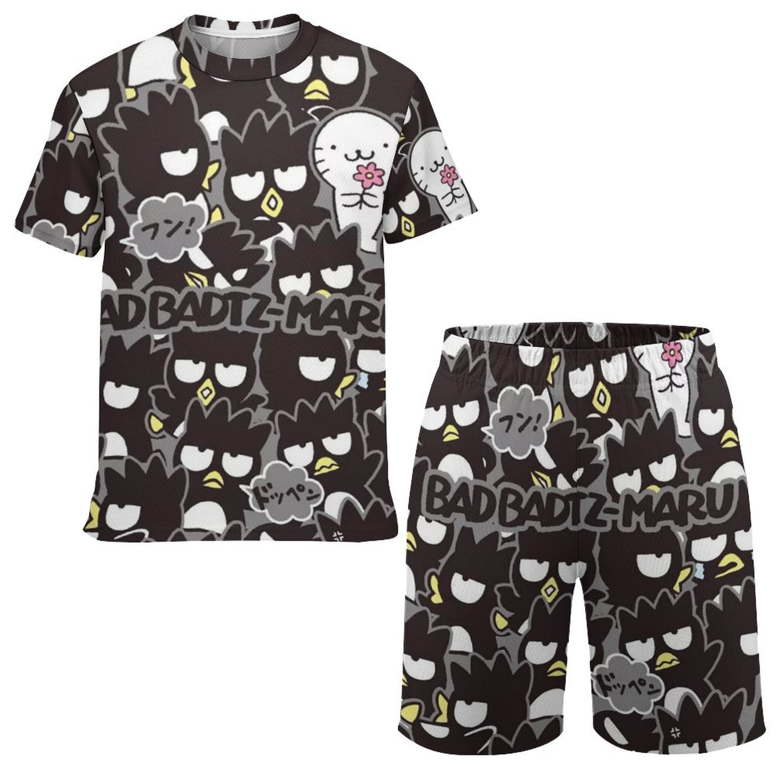 Badtz Maru Boys Short Sleeve Mesh T-Shirt And Shorts Outfit Set Summer ...