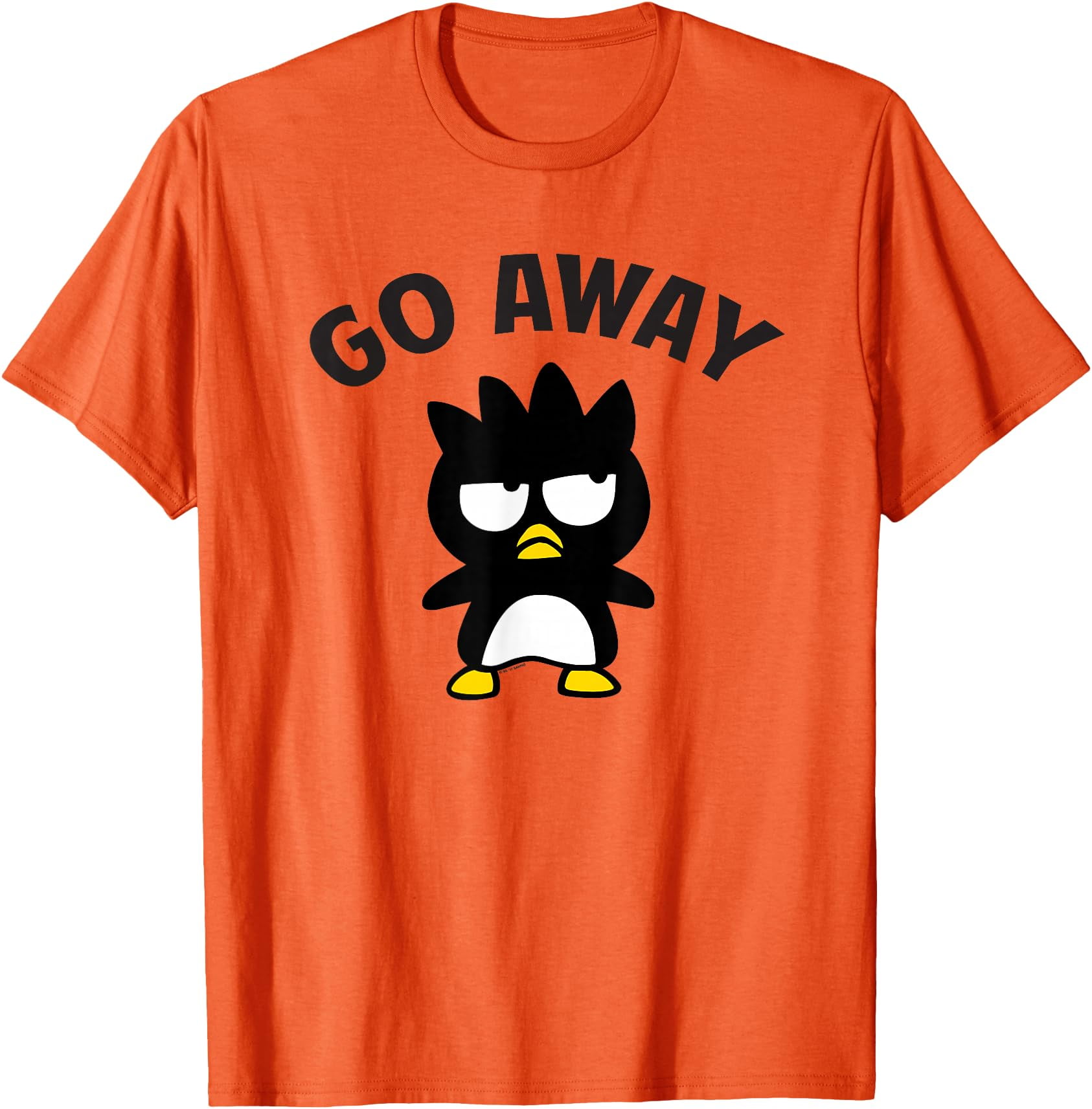 Badtz Maru Go Away DTG Print Unisex T-Shirt,Orange Color,Size XL ...