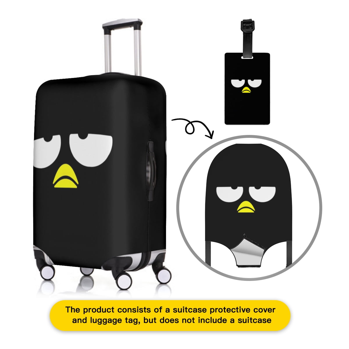 Badtz Maru Luggage cover accessory kit, luggage tag, comfort luggage ...