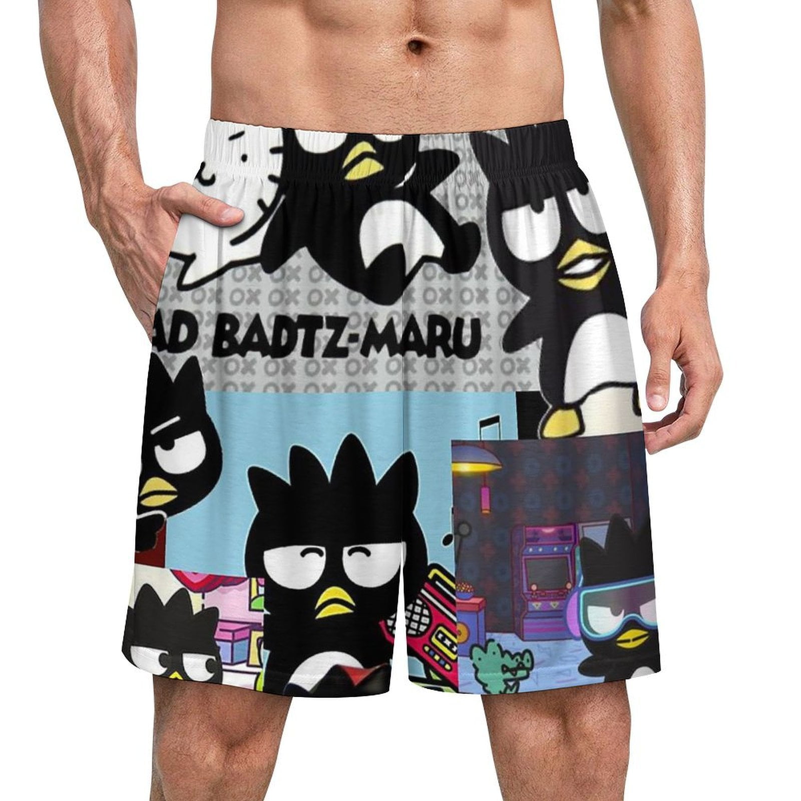 Badtz Maru Men's Sleepwear Shorts Pajama Bottom Lounge Sleep Pajama ...