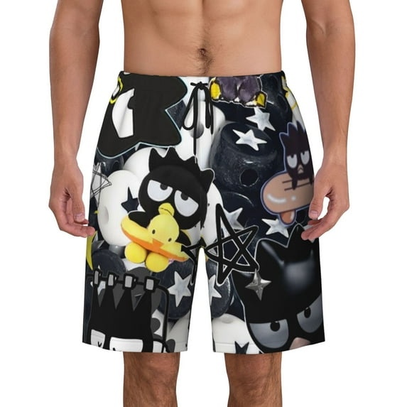 Badtz Maru Men's Swim Trunks Quick Dry Board Shorts Bathing Suit ...